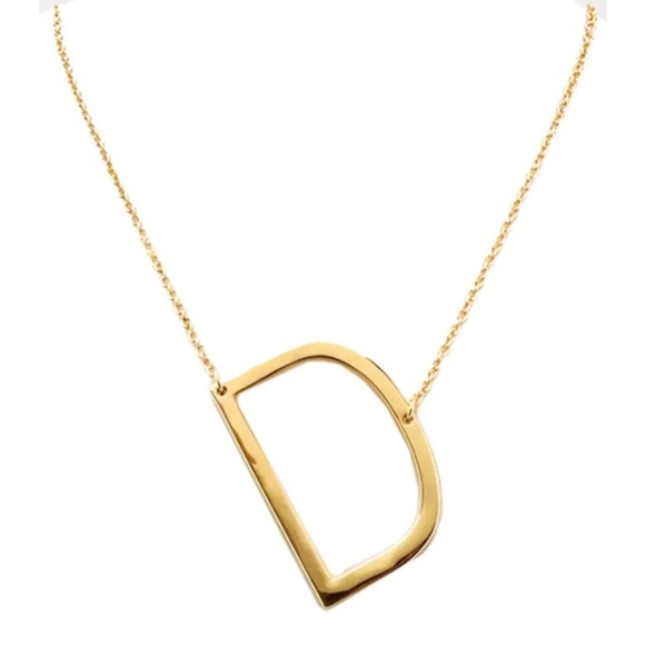 ICON | Jewelry | Nwt Block Letter Large Necklace The Letter D | Poshmark